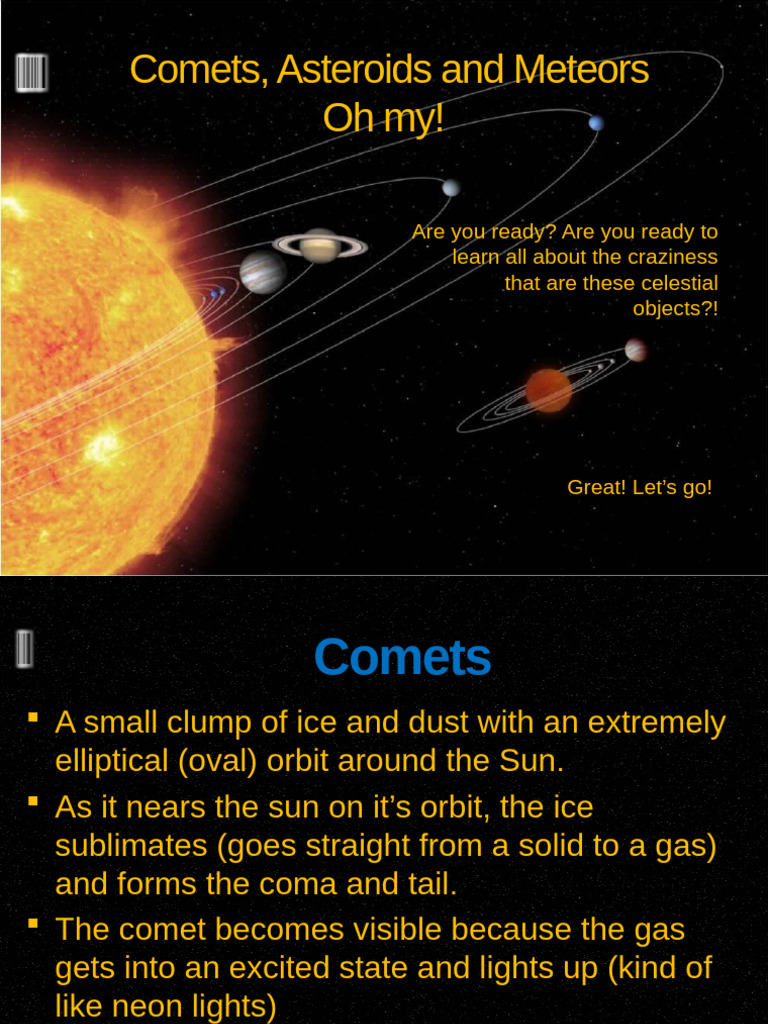 Comets Asteroids Meteors | PDF | Meteoroid | Comet