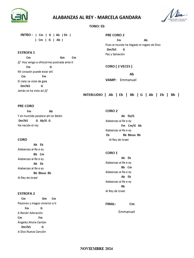 Alabanzas Al Rey | PDF