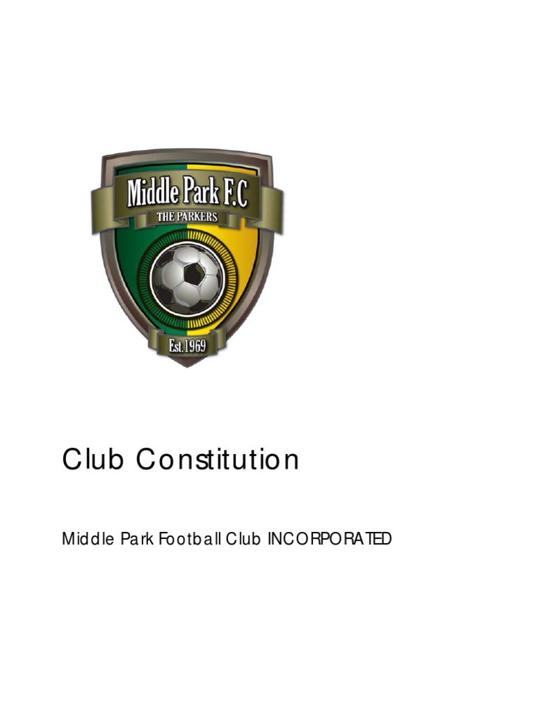 Middle Park FC Constitution Overview | PDF | By Law | Mediation