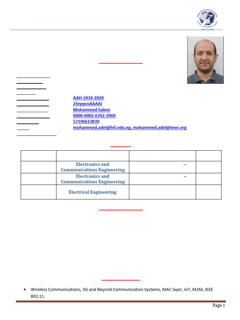 DR - Mohammed Adel Rashed | PDF | Cellular Network | Computing