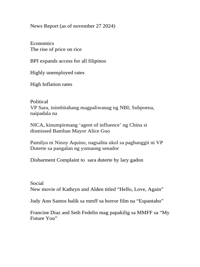 News Report | PDF
