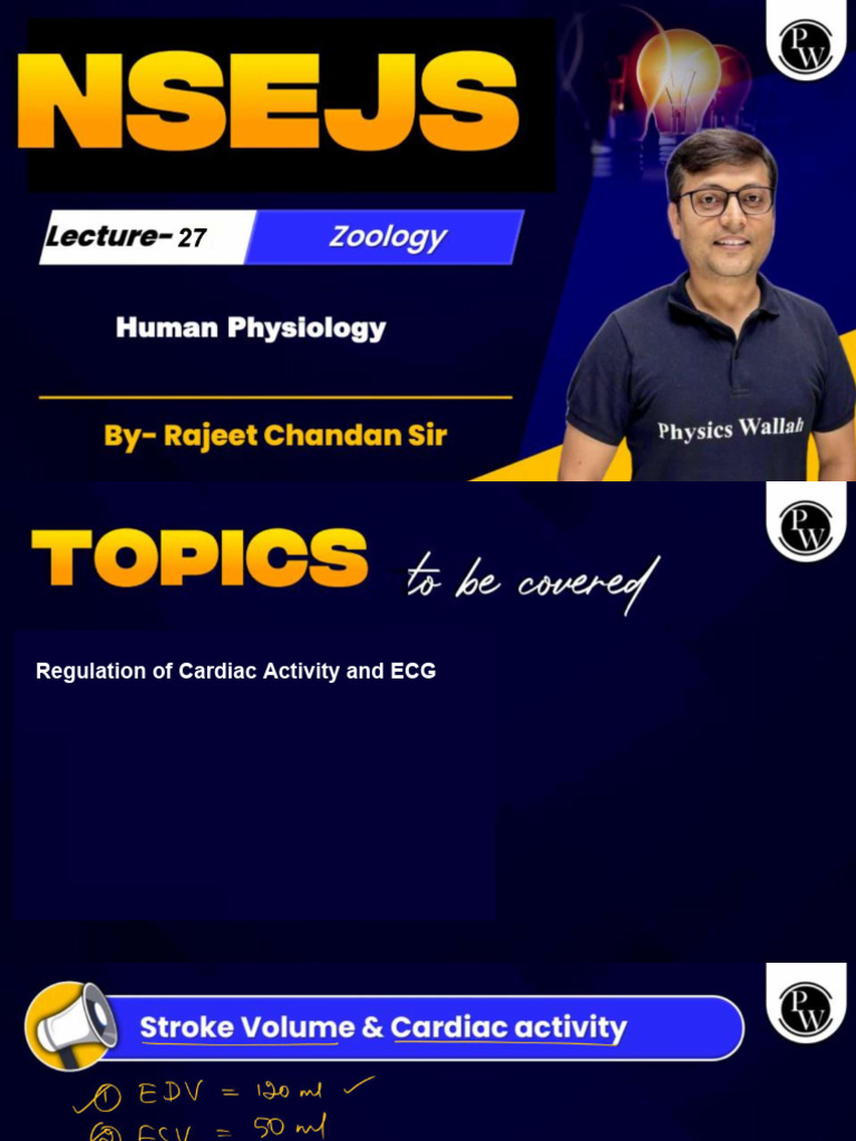 Human Physiology 27 - Class Notes - NSEJS Batch 2024 | PDF