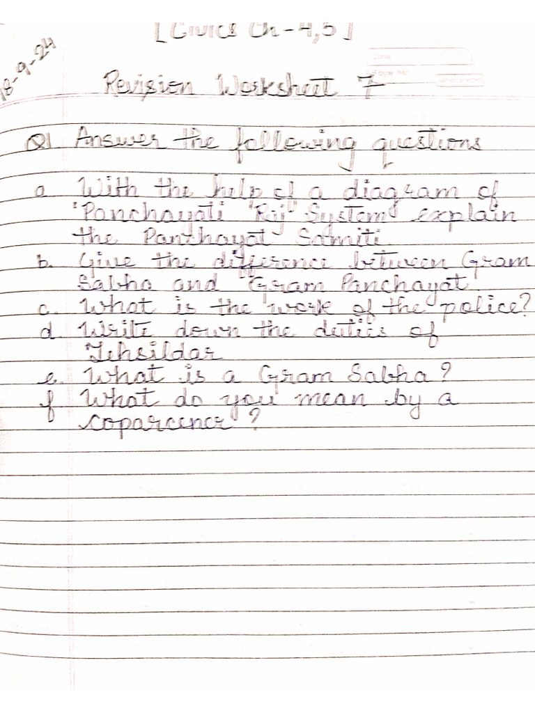 SST Revision Worksheet 7 | PDF