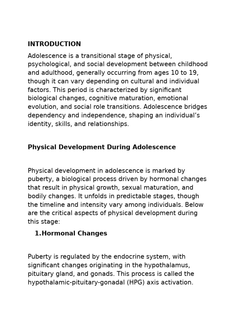 Assignment GE | PDF | Adolescence | Puberty