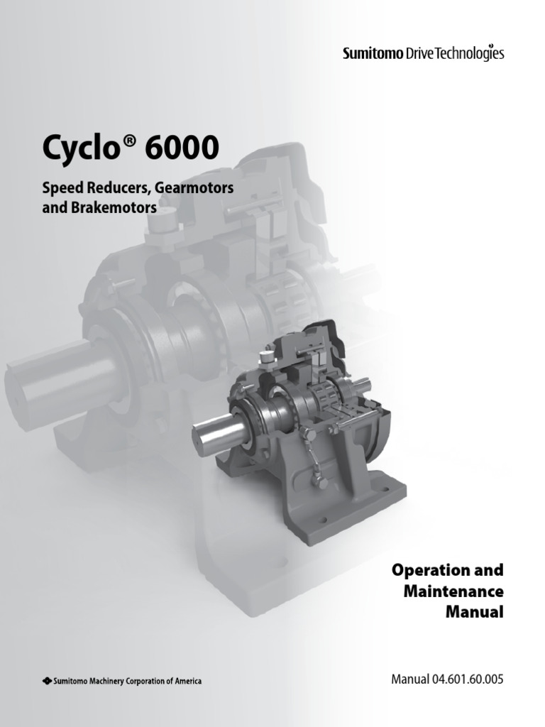 Manual de Mantenimiento SUMITOMO Cyclo 6000 | PDF | Manual Transmission ...