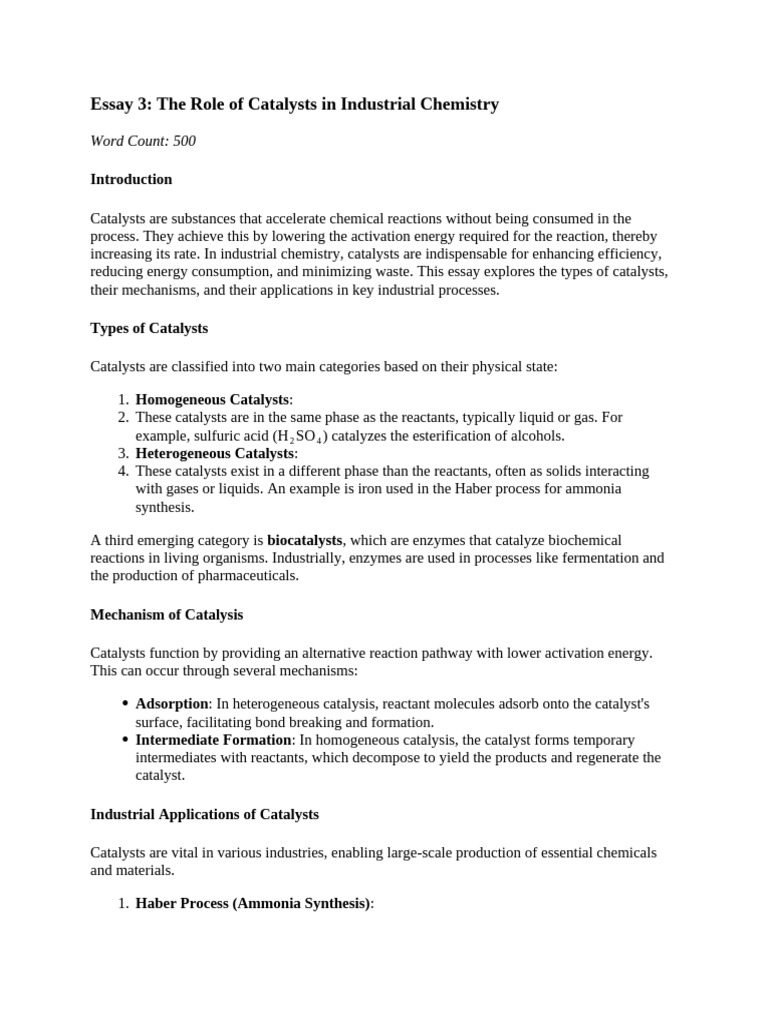 CALTALAYST Edited | PDF | Catalysis | Chemical Reactions