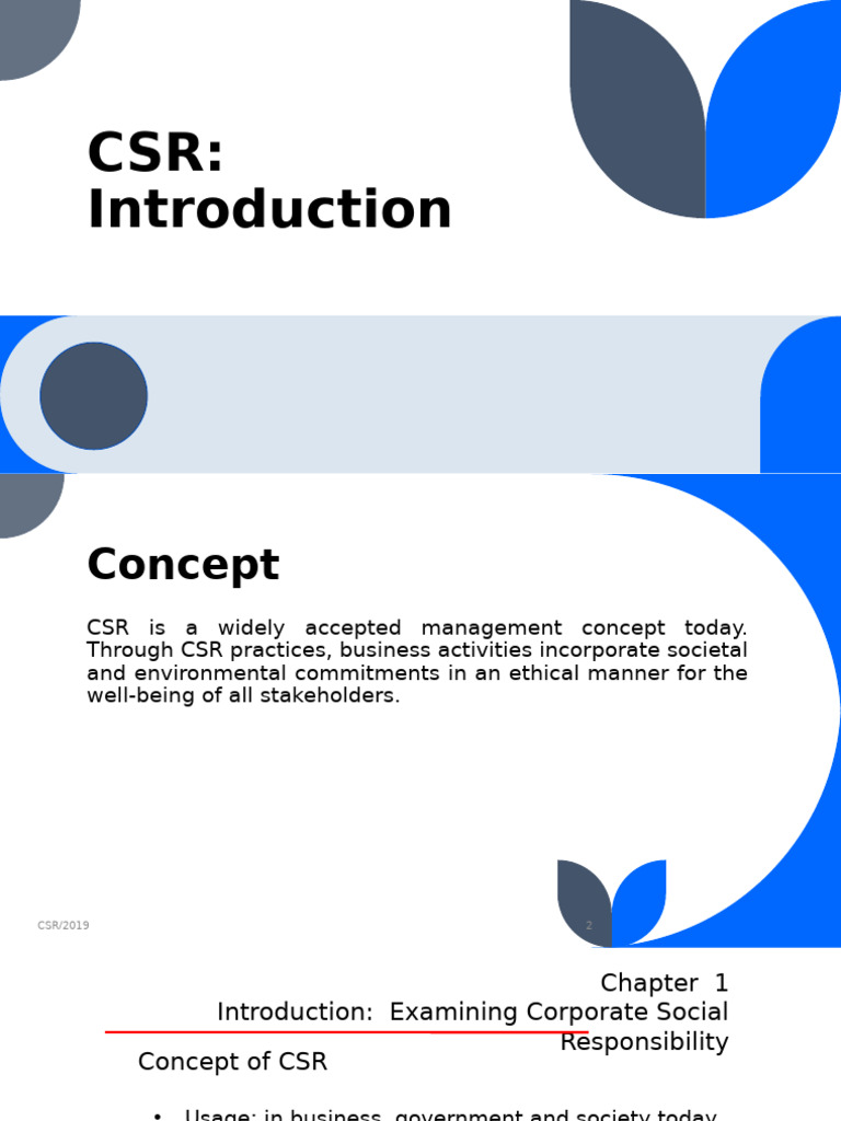 CSR Introduction | PDF | Corporate Social Responsibility | Sustainability CSR Introduction | PDF | Corporate Social Responsibility | Sustainability