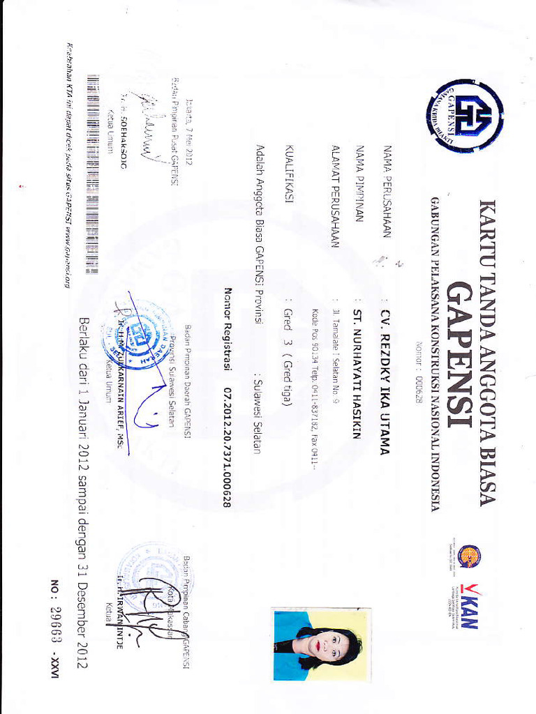 KTA Gapensi 2012 | PDF