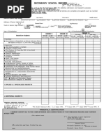 Students Information Form - JSC | PDF