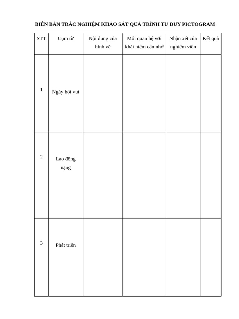 Test Pictogram. Đã Fixx | PDF
