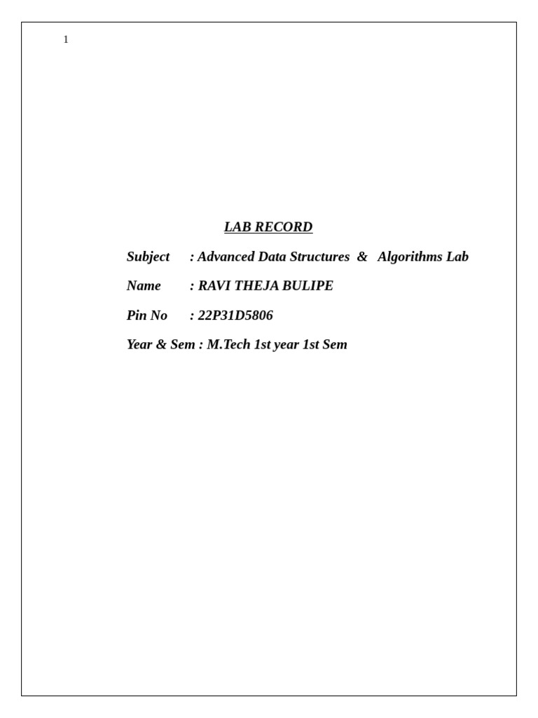 ADS LAB 22p31D5806 | PDF | Pointer (Computer Programming) | Software Engineering