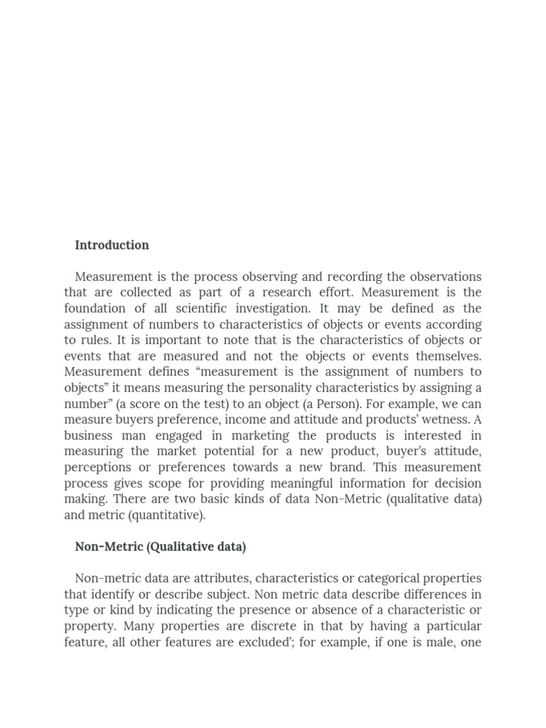 Measurement Pdf Pdf Measurement Level Of Measurement