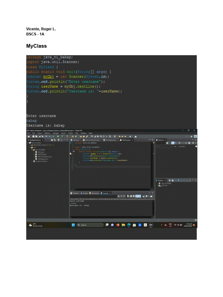 Vicente, Roger L. - Laboratory Midterm Exam | PDF | Fahrenheit | Computer Programming