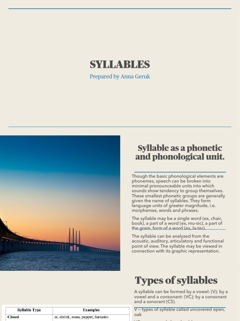 Phonetics Pdf Syllable Consonant