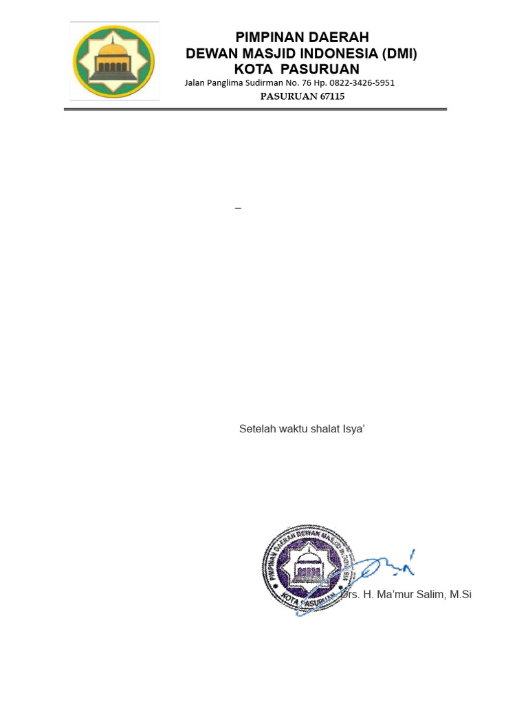 SURAT DMI - Sosialisasi Pilkada Tahun 2024 | PDF