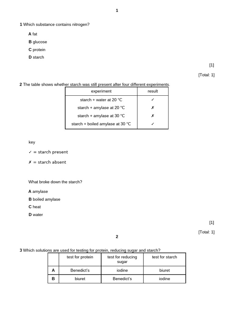 Biological Molecules Revision | PDF | Glucose | Carbohydrates