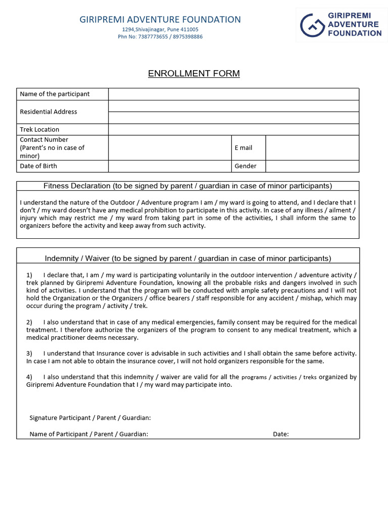 MITWPU Nisargvedh Declaration Form | PDF