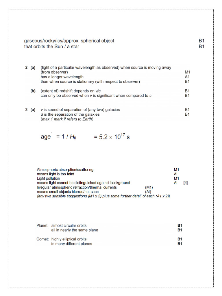 Ms Space Physics Worksheet 6 (New) | PDF