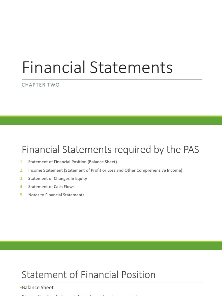 Financial Management - Chapter 2 Financial Statements | PDF