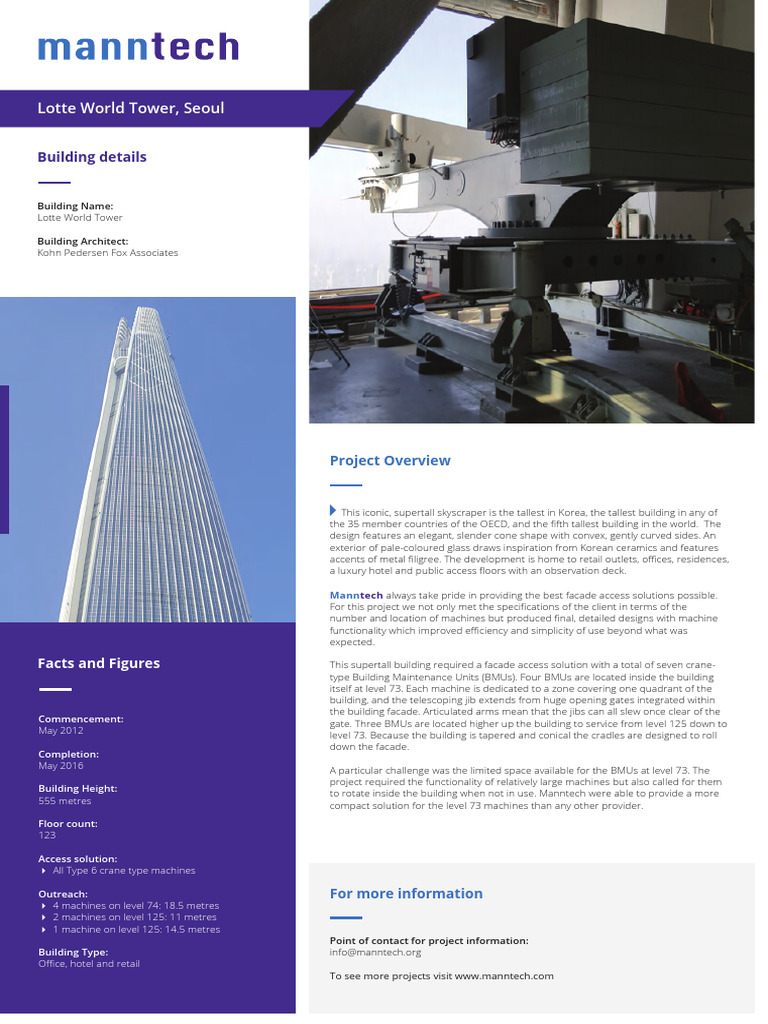 Case Study Lotte World Tower Seoul | PDF | Buildings And Structures