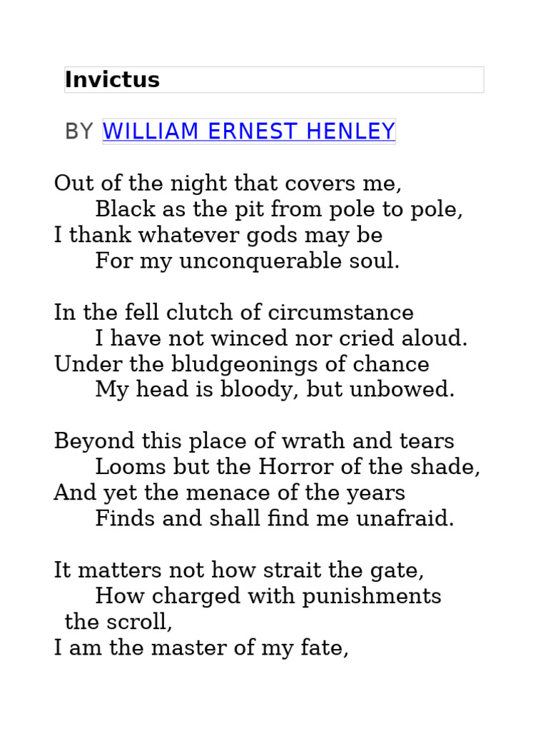 Invictus | PDF