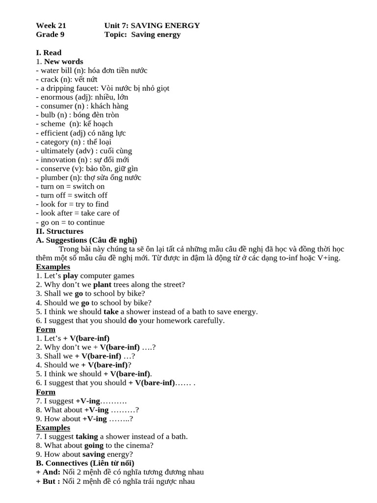 Anhvan 9 Tuan 21 | PDF | Energy Conservation