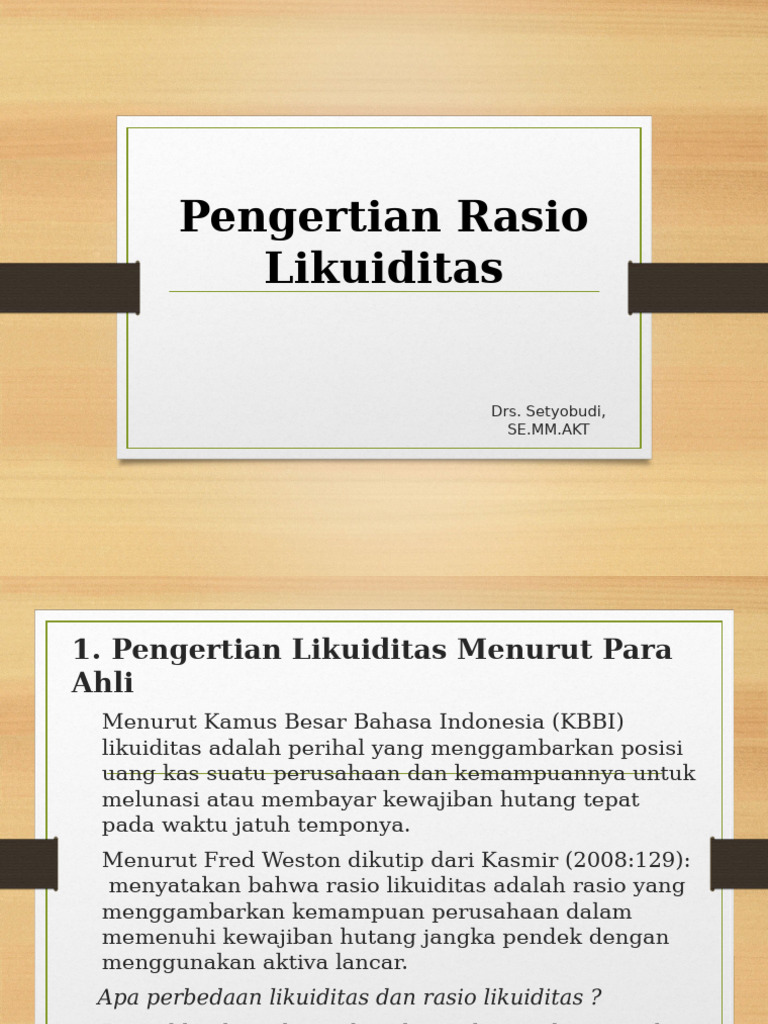 Materi 7 Rasio Likuiditas Slide 5 ALK 2 1 | PDF