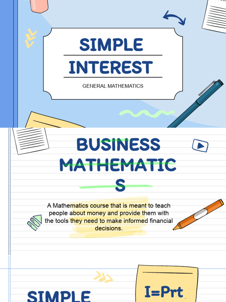 Math 1 Simple Interest | PDF