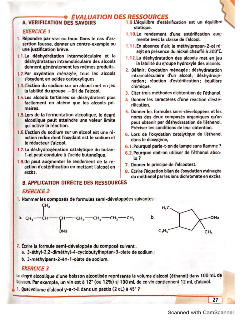 Exo Chimie | PDF