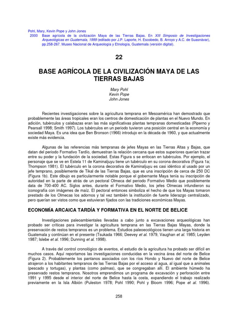 Base Agricola de La Civilization Maya de | PDF | Civilización maya ...