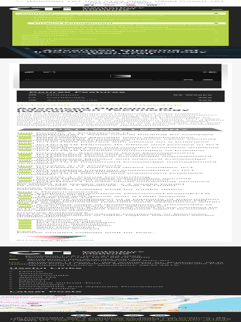 Advanced Diploma of IT (General) | PDF | Diploma | Project Management
