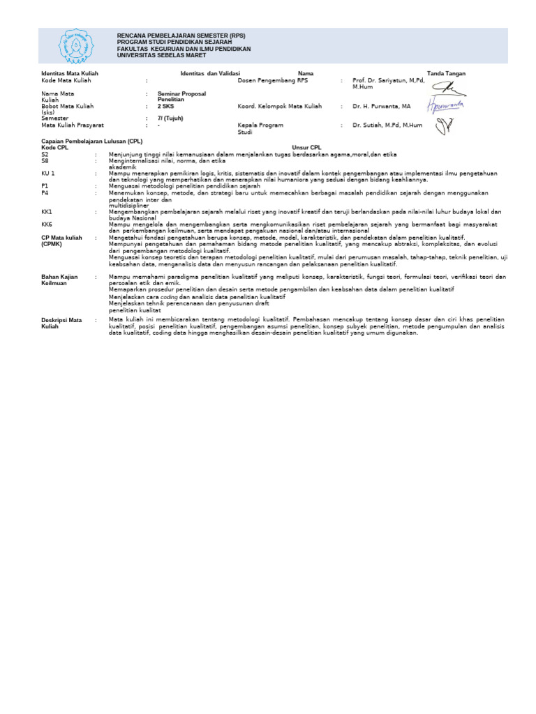 RPS Seminar Proposal S1 Valid | PDF