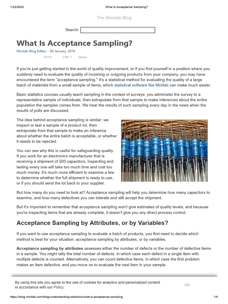 What Is Acceptance Sampling | PDF | Sampling (Statistics) | Risk