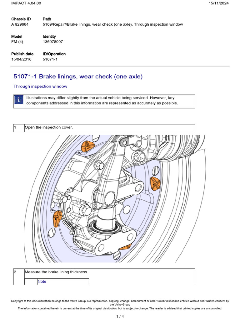 Lining Brake Wear Check | PDF | Vehicles | Vehicle Technology
