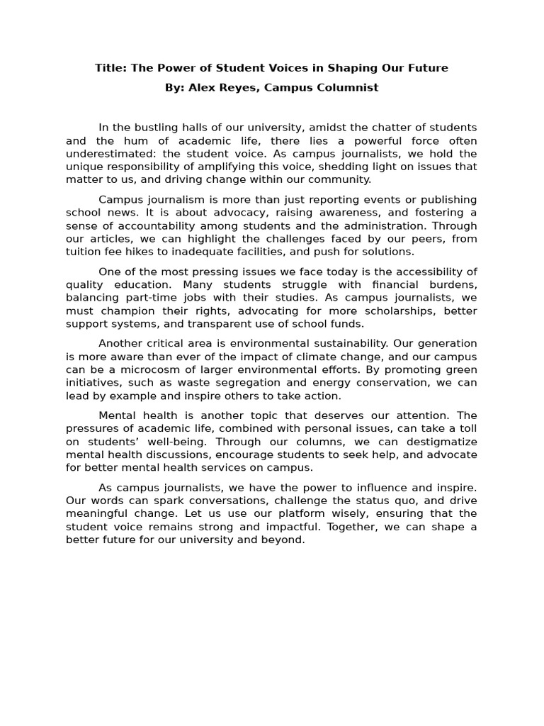 Empowering Student Voices | PDF