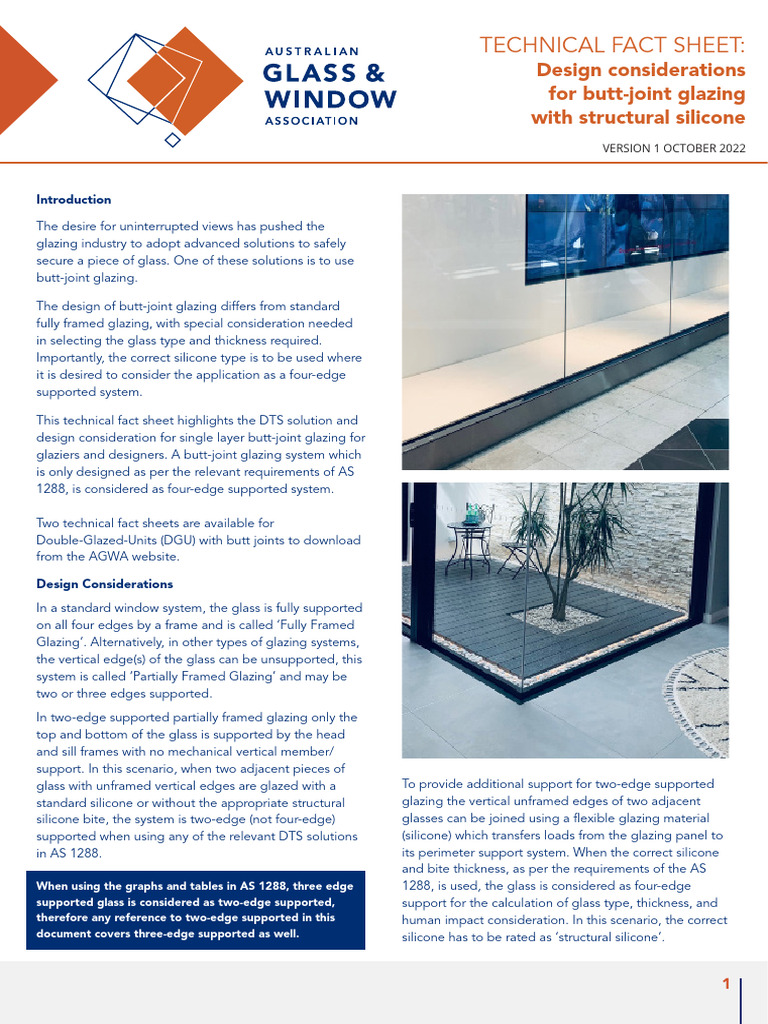 Butt-Joint Glazing with Silicone | PDF | Glasses | Silicone