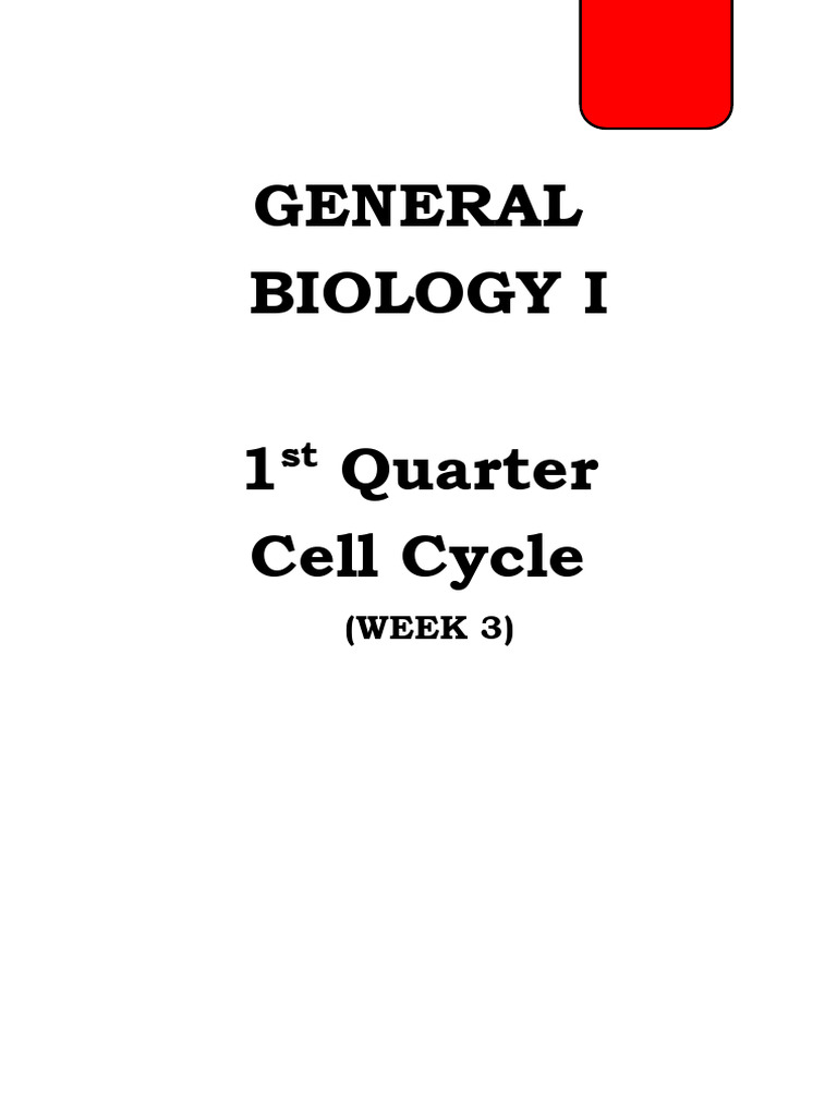 Module 3 Week 3 Genbio 1 | PDF | Mitosis | Cellular Processes