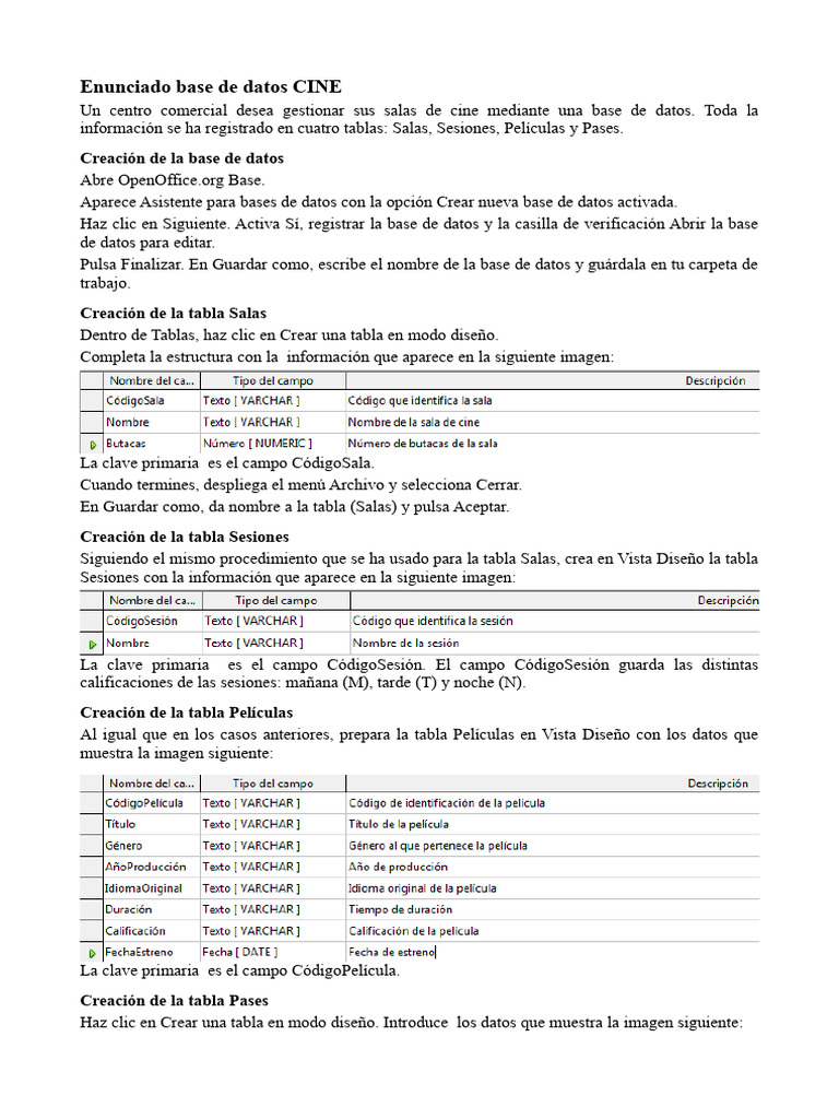Enun BD CINE | PDF | Botón (Computación) | Ventana (informática)