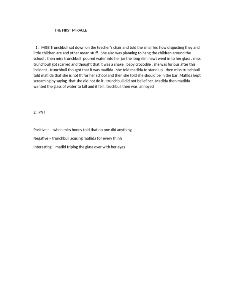 The First Miracle | PDF