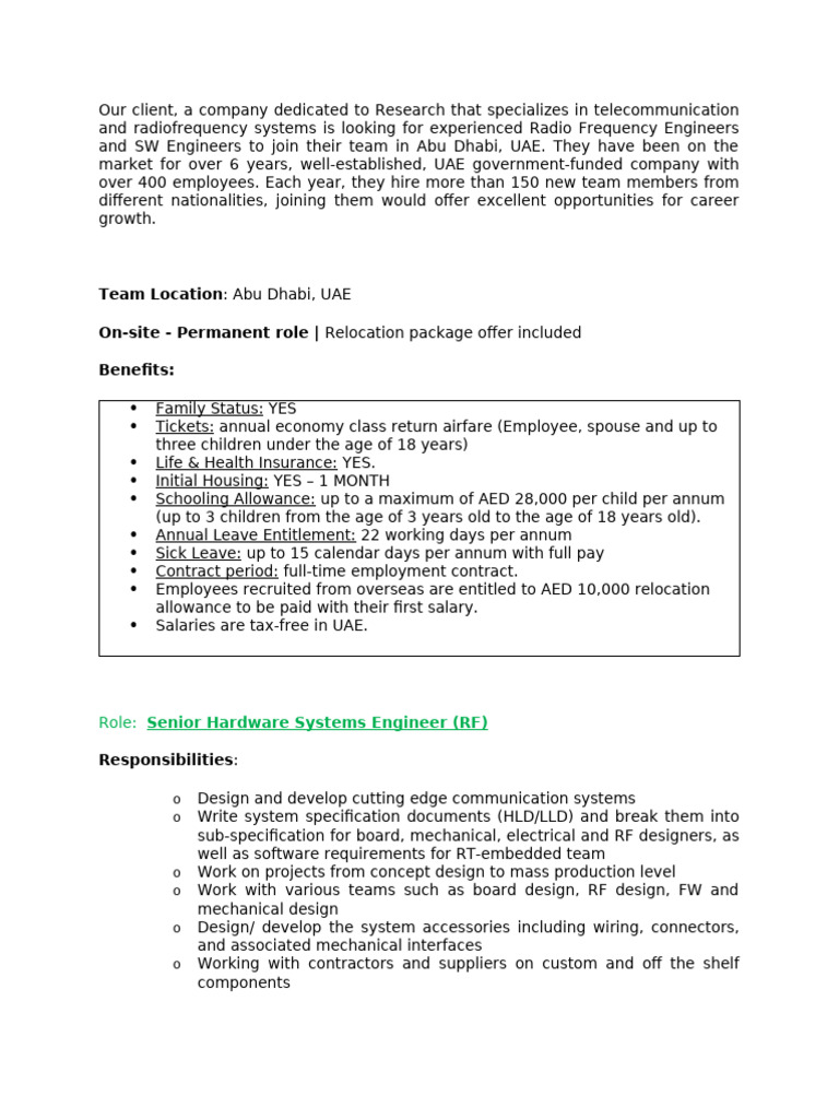 HW & SW Engineer Open Roles-CS | PDF | Digital Signal Processor ...