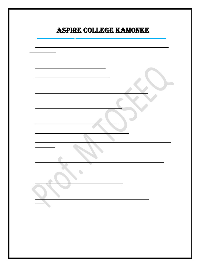 Inter Part-1 Important Short Question All Book | PDF | Random Access Memory | Input/Output