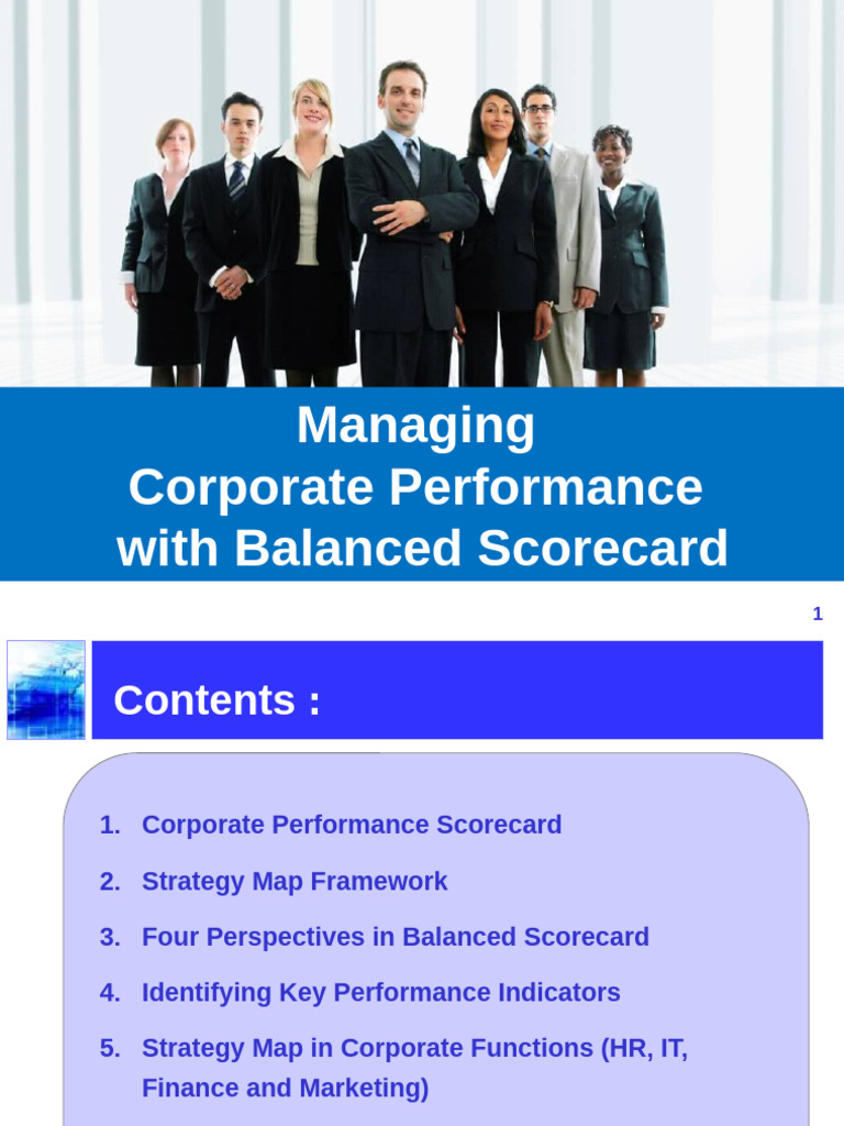 Balanced Scorecard for Corporate Performance | PDF | Business ...