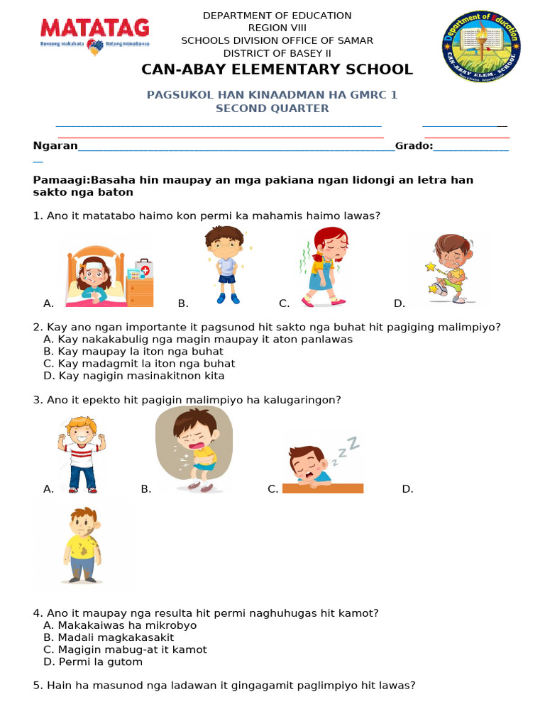 Second Periodical Test GMRC Matatag | PDF