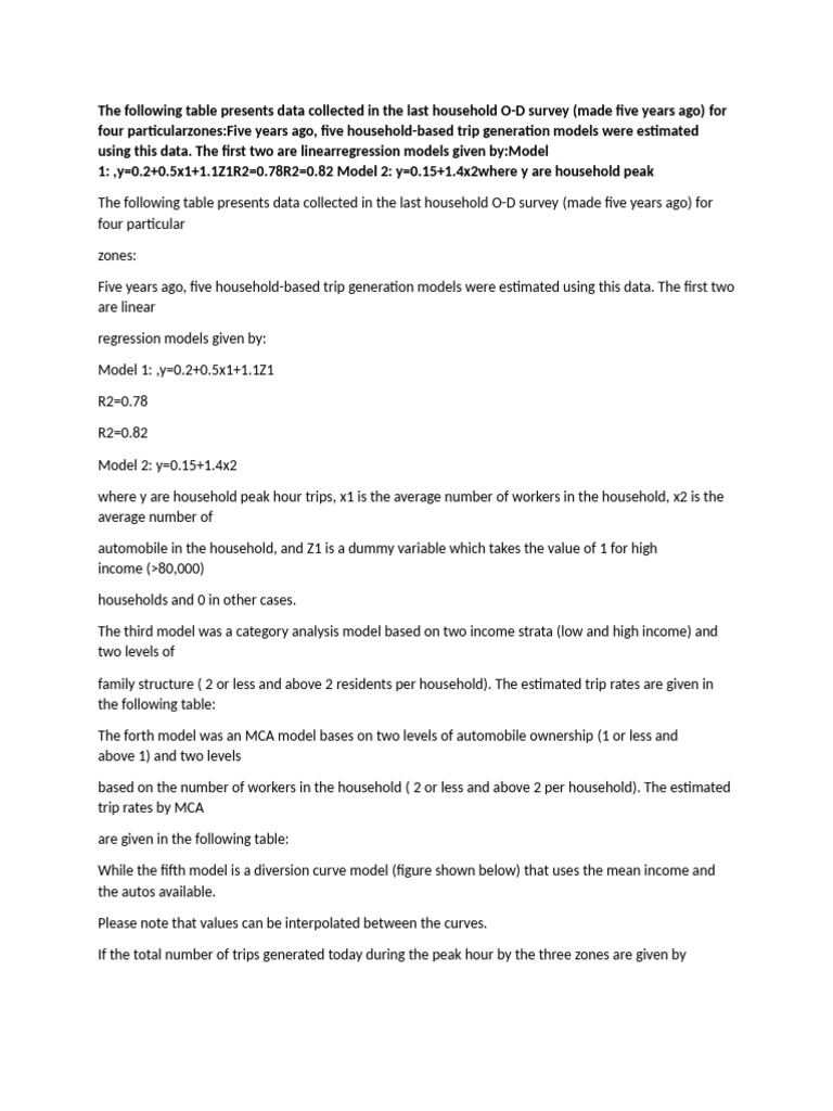 The Following Table Presents Data Collected in The Last Household O ...