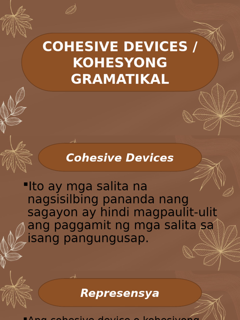 Cohesive Devices | PDF