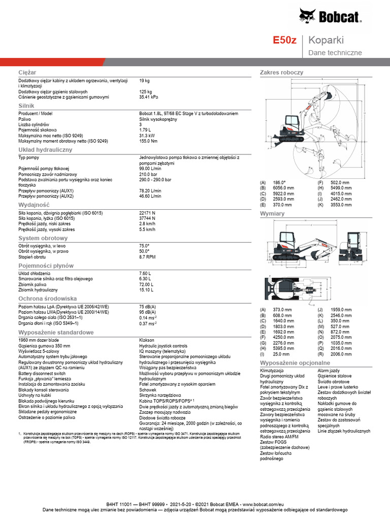 BOBCAT E50z-V | PDF
