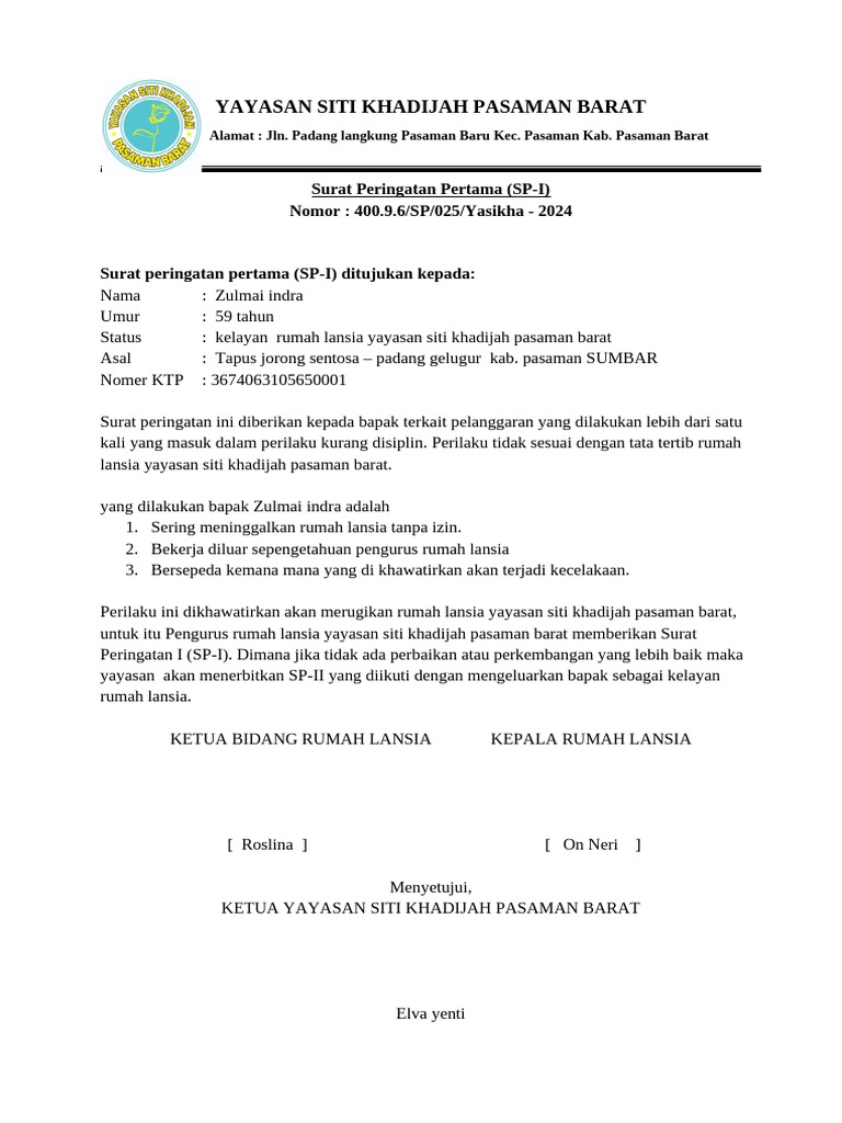 Pemanggilan Pak Indra | PDF