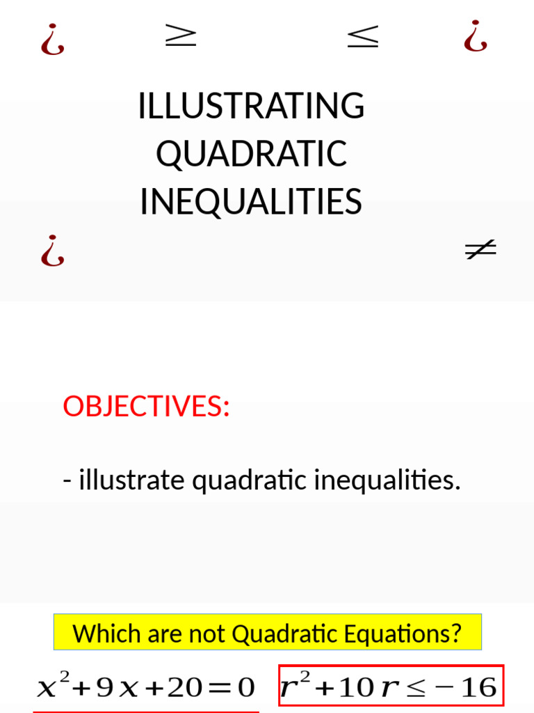 Understanding Quadratic Inequalities | PDF | Mathematics | Algebra