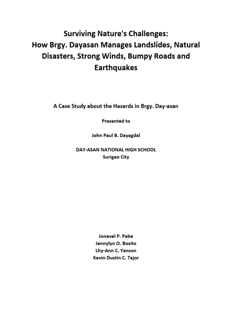 CASE STUDY Compressed | PDF | Natural Disasters | Emergency Evacuation CASE STUDY Compressed | PDF | Natural Disasters | Emergency Evacuation