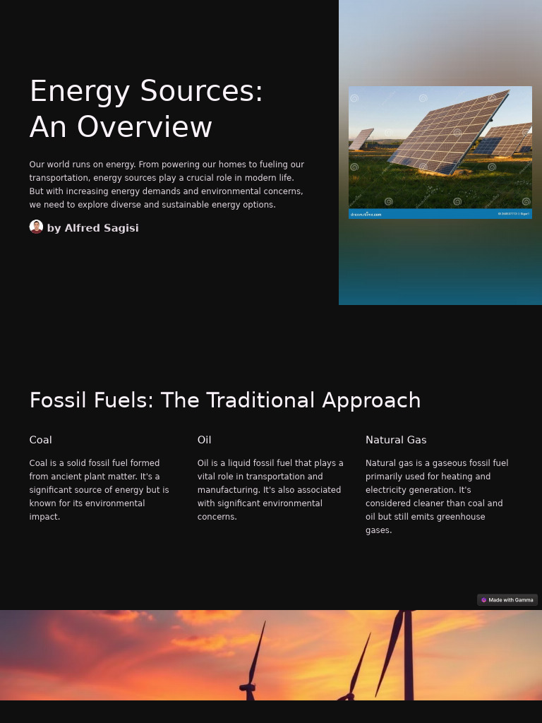 Overview of Energy Sources and Sustainability | PDF | Nuclear Power ...